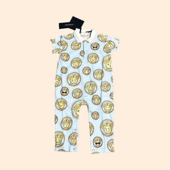 Versace | One Pieces | New Versace Emoji Medusa Head Playsuit | Poshmark